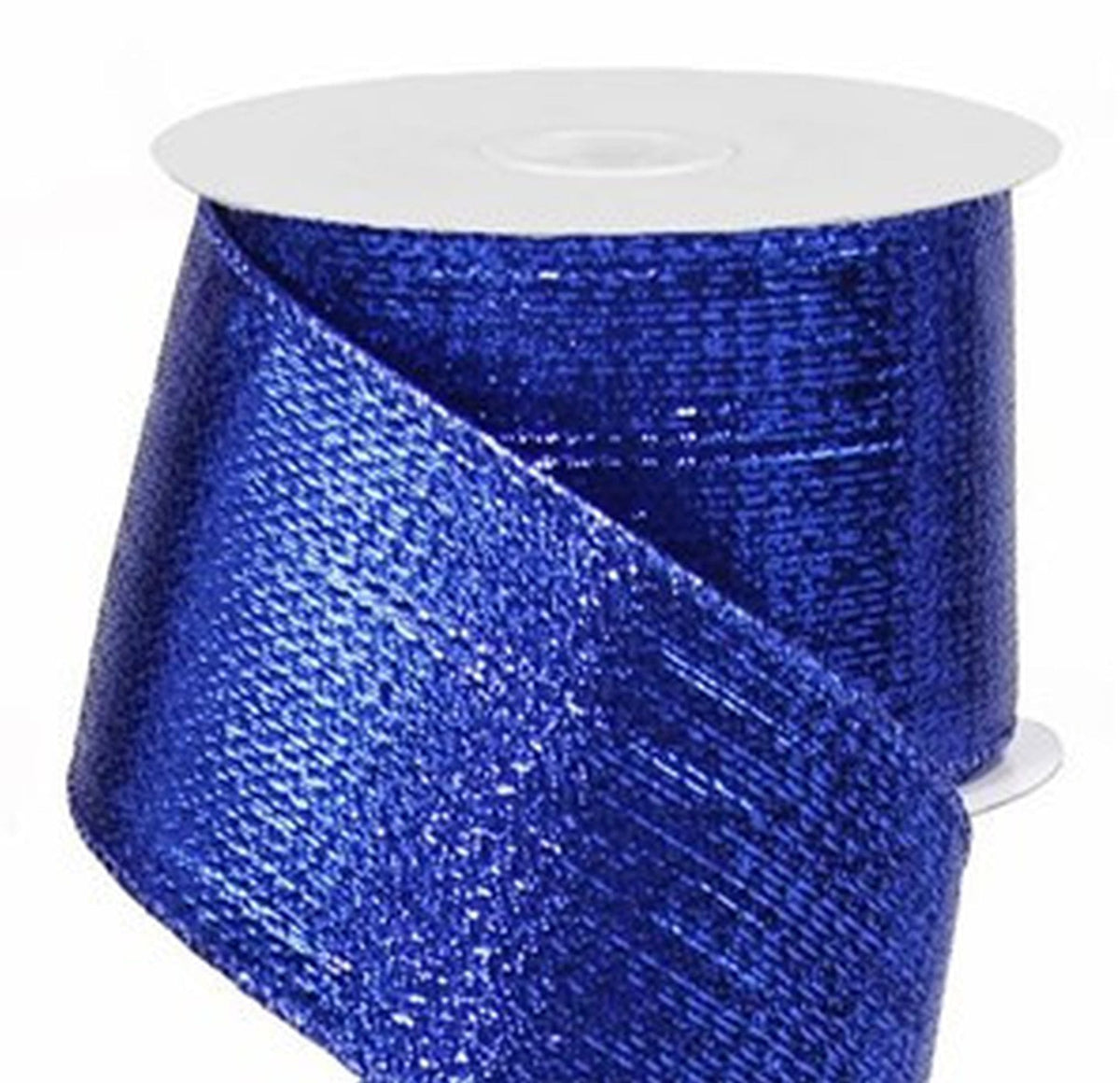 10 Yards 2.5" Wired Metallic Royal Blue Christmas Ribbon – Perpetual ...