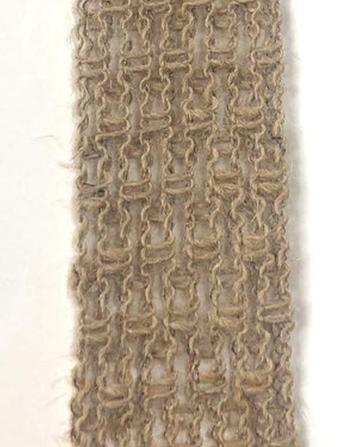 10 Yards - 1.5" Natural Jute Expandable Open Weave Non-Wired Burlap Ri ...