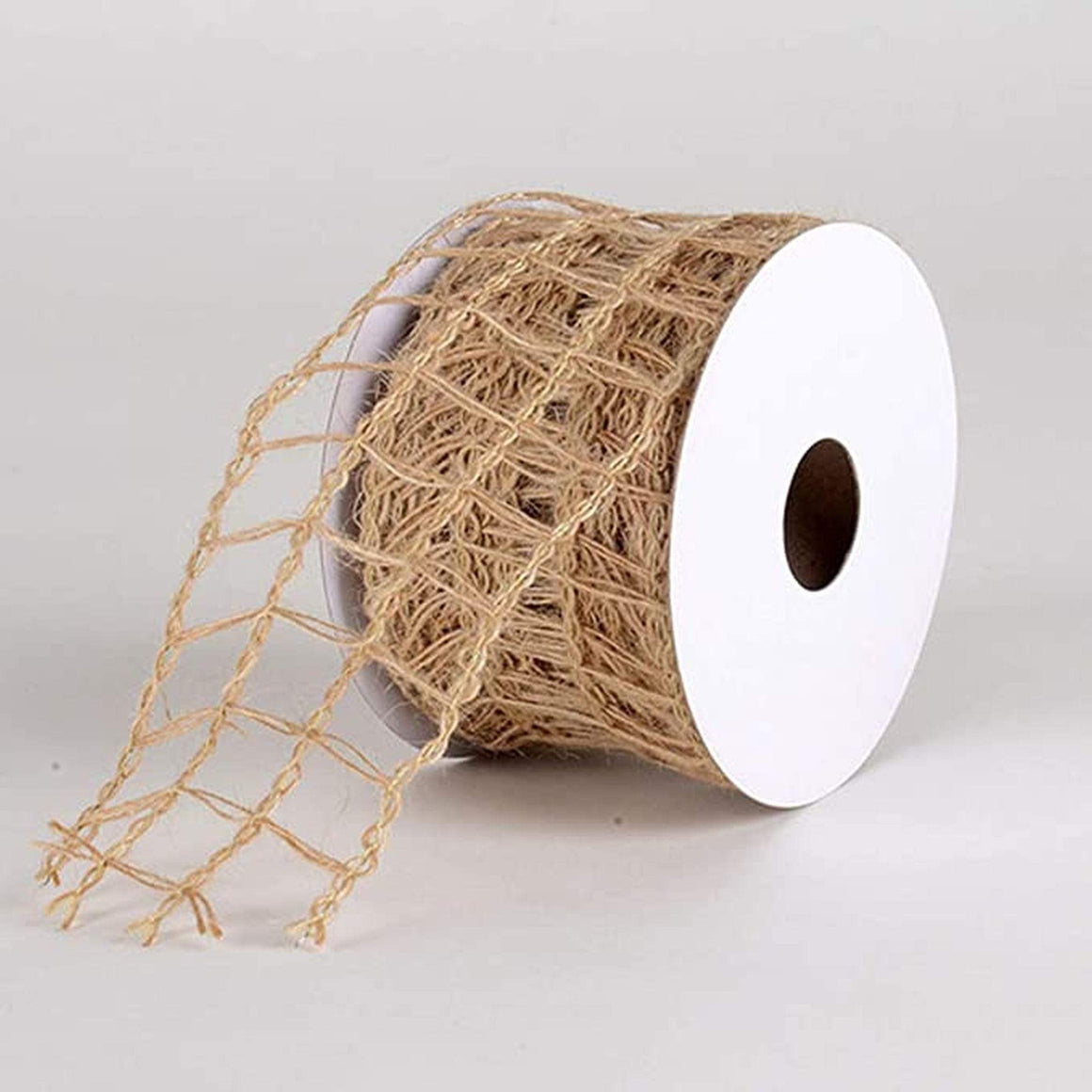 10 Yards 2.5" Natural Jute Open Weave Wired Burlap Ribbon – Perpetual ...